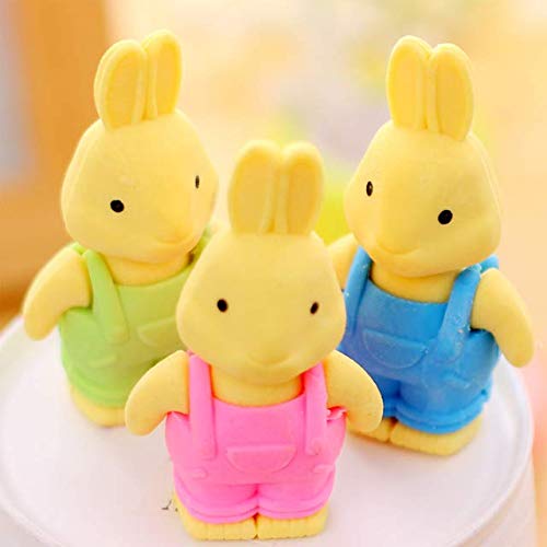 COI 3D Cute Rabbit Eraser Set of Three for Kids : Amazon.in: Home & Kitchen
