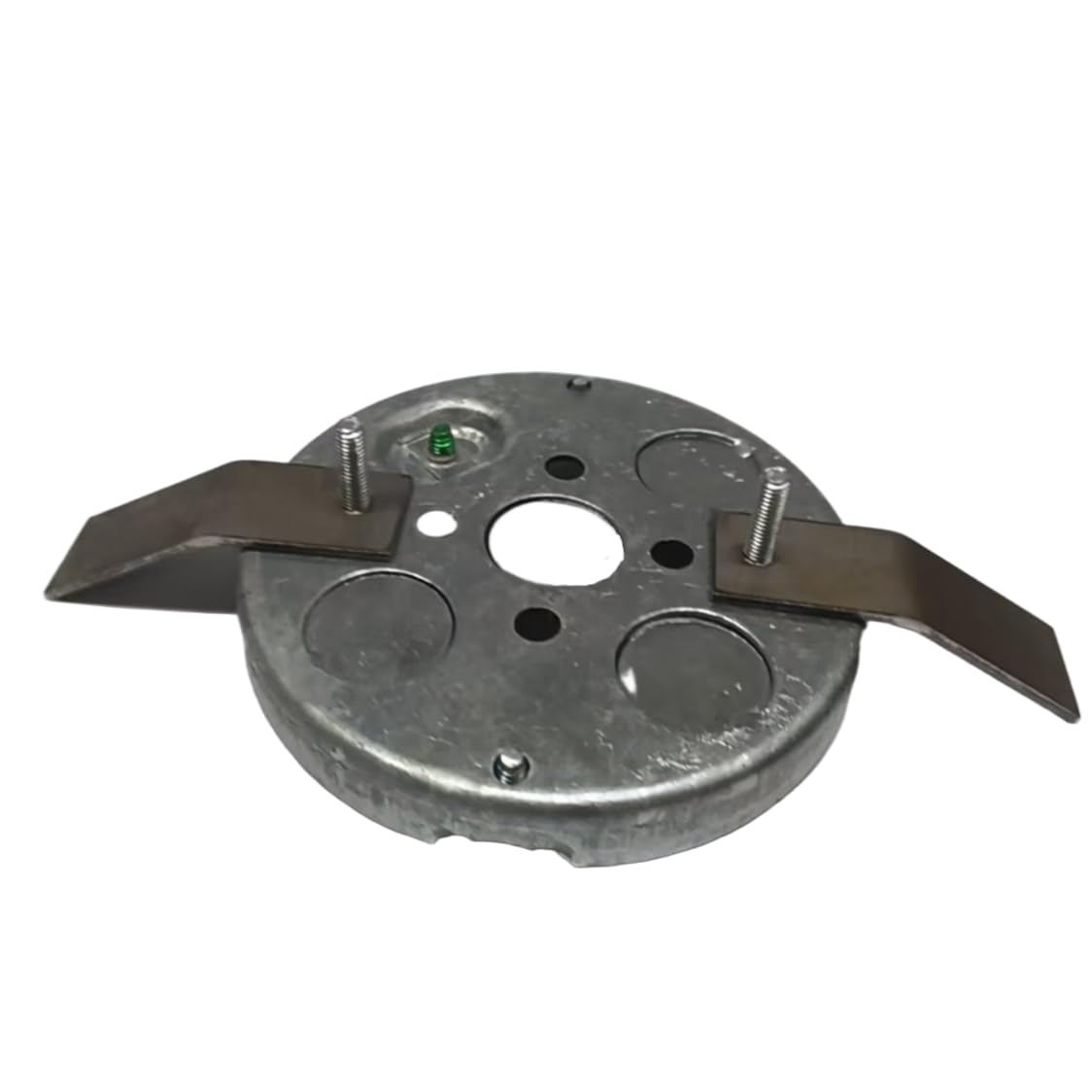 4 Inch Round Old-Work Pan Box, 1/2 Inch Deep, Steel, with (2) Bottom ...