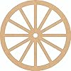 Amazon.com: Wooden Wagon Wheel 4'' Cutout, Unfinished Wood Western ...