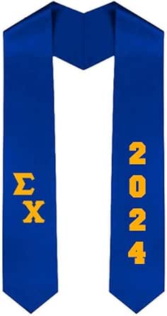 Amazon.com: Custom Sigma Chi Greek Diagonal Lettered Graduation Sash ...