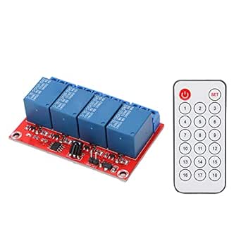 4 Channel Relay Module Receiver Set, Labor Saving PCB ABS Portable 4 ...