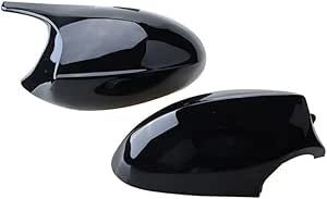 Bohaner 1 Pair Gloss Black Door Wing Mirror Cover Caps Rear View Mirror ...