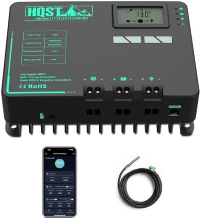 Amazon.com : BougeRV MPPT Solar Charge Controller 40A, w/ Low-Temp Cut ...