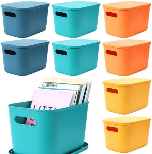 Amazon.com - HapiLeap Plastic Storage Bins with Lid, Stackable Storage ...