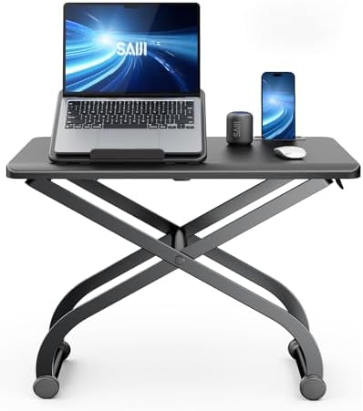 Amazon.com : yoopin Standing Desk Converter Matte Black, Stand up Desk ...