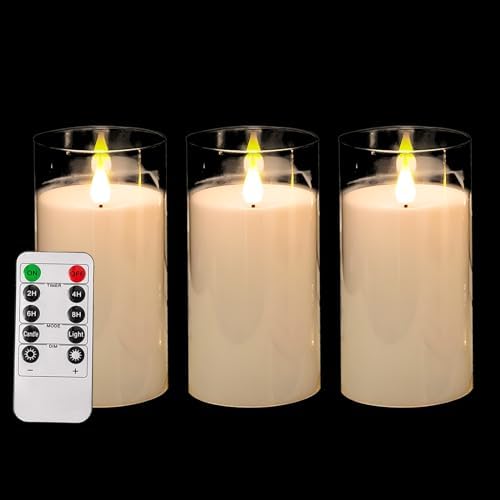 Amazon.com: Amagic Pure White Flameless Candles, Battery Operated ...