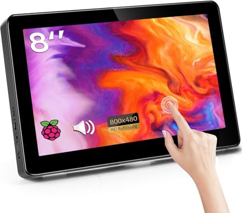 Ulrhzar 8 Inch Small Touchscreen Portable Monitor LCD Display 800x480 ...