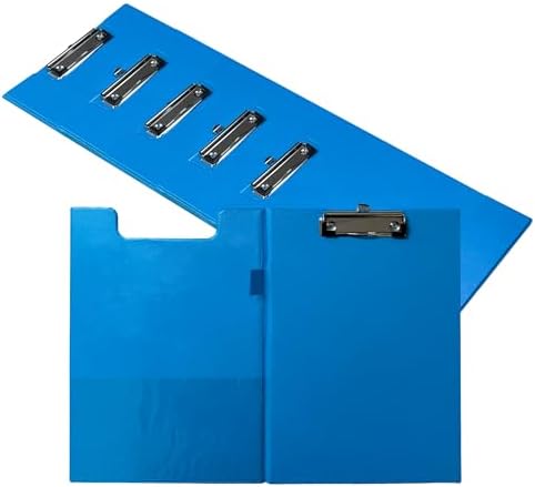 Pack of 6 A4 Light Blue Foldover Clipboards : Amazon.co.uk: Stationery ...