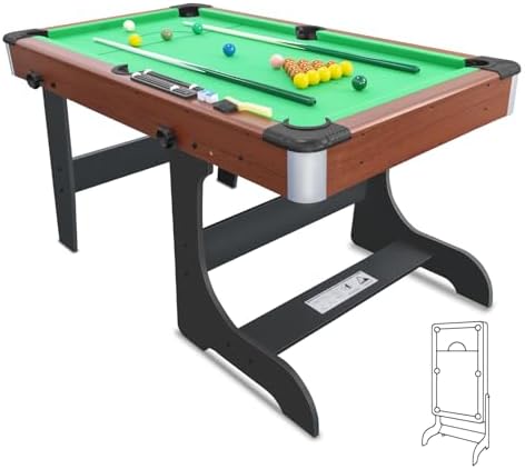 Amazon.com : 5 Ft Portable Pool Table, Folding Billiards Table for ...