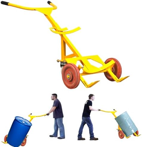 SWADESI KRAFTS Two Wheel Manual Drum Movement Trolley with Capacity 20/ ...