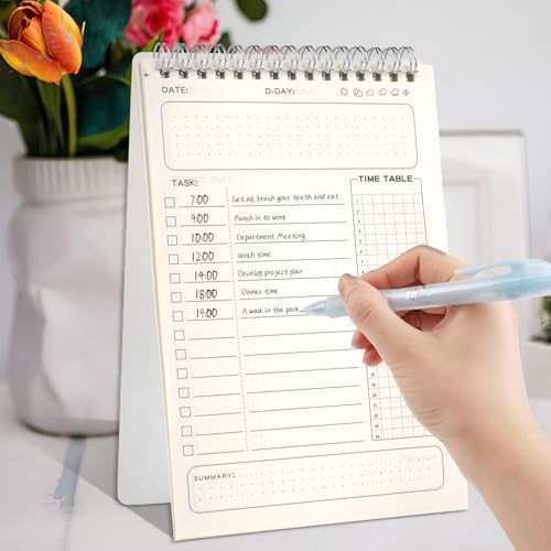 2 Pack To Do List Notepad, Undated Daily Planner Notebook A5 Spiral 208 ...