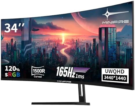 AOC Gaming CU34G2XPD - Moniteur incurvé WQHD 34 Pouces, 180 Hz, Fast VA ...