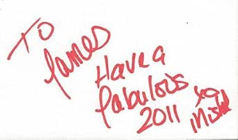 Mishel Thorpe Signed 3x5 Index Card - TV Cut Signatures at Amazon's ...