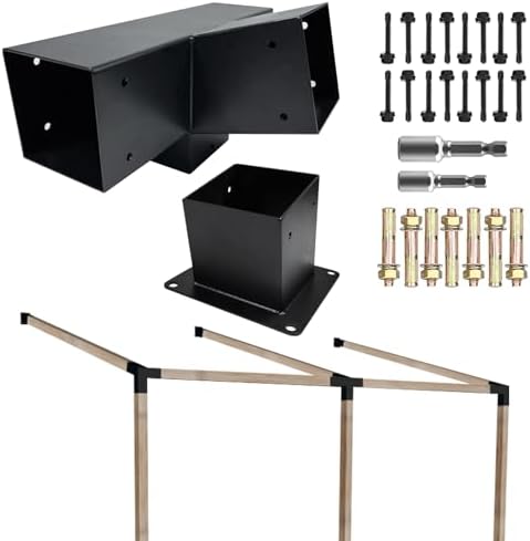 Amazon.com: ITeVe.GD 15° Slanted Roof Pergola Brackets Kit,4-Way Right ...