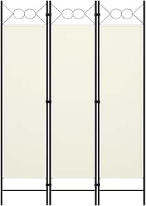 Amazon.com - 3-Panel Room Divider Cream White,Folding Wall,Temporary ...