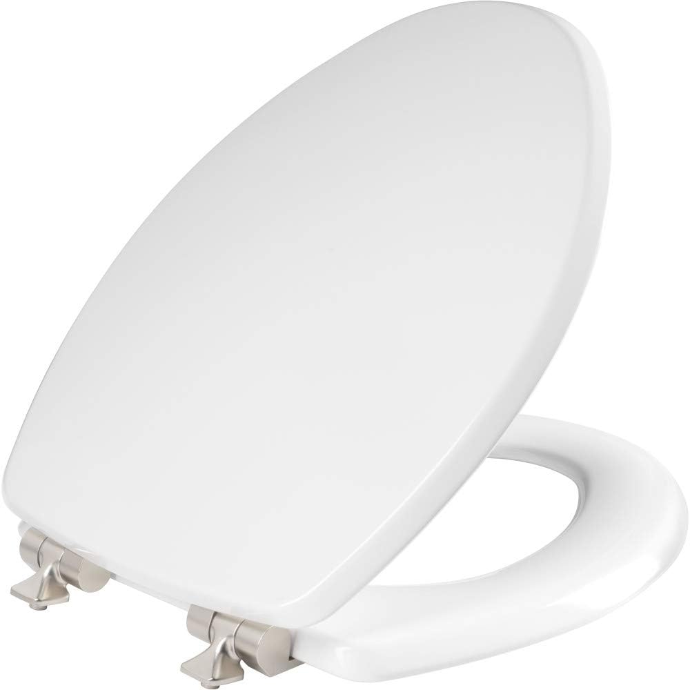 MAYFAIR 844CP 000 Edgewater Toilet Seat with Chrome Hinges will Never ...