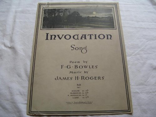 Amazon.com: INVOCATION JAMES ROGERS 1917 BINDING TORE SHEET MUSIC FOLDER 351 SHEET MUSIC: CDs ...