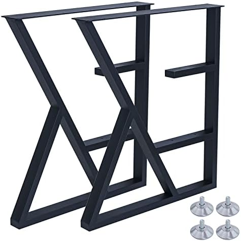 Amazon.com: Upgraded 3-Tier Metal Table Legs Steel Desk Legs, 28" H x ...