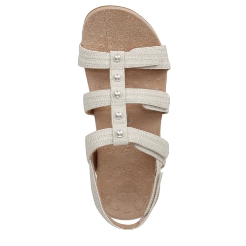 Snapklik.com : Vionic Amber Pearl Womens Adjustable Orthotic Sandal Cream