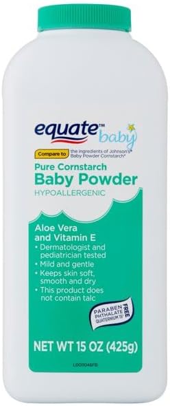 Amazon.com: Pure Cornstarch Baby Powder with Aloe and Vitamin E, 15oz ...