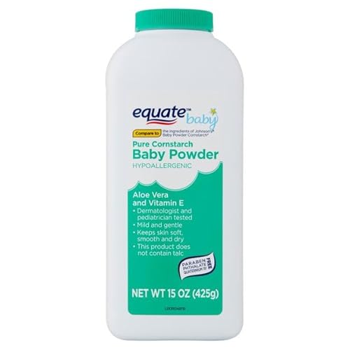 Pure Cornstarch Baby Powder with Aloe and Vitamin E, 15oz (Pack of 1 ...