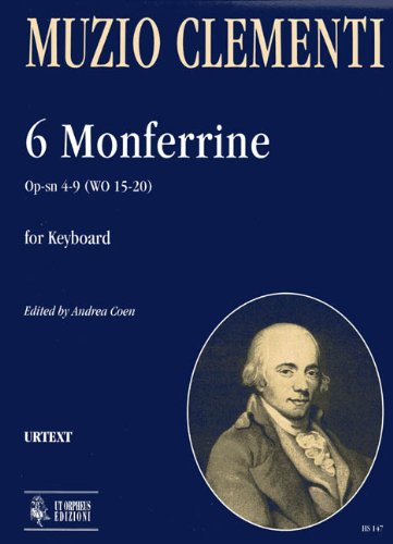 Clementi: 6 Monferrine Op-sn 4-9 (WO 15-20) for Keyboard: 9790215313354 ...