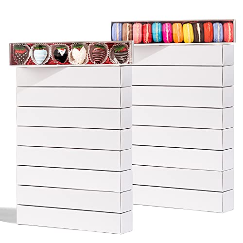 SLShePack 50Pack 12x2¼x2 Inches Clear Chocolate Covered Strawberries ...