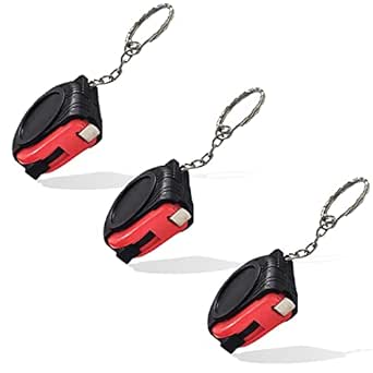 3 Pack 1m/3ft Mini Measuring Tape Keyring Tape Measure Small Key Chain ...