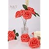 Amazon.com: N&T NIETING Artificial Flowers 25pcs Real Looking Coral ...