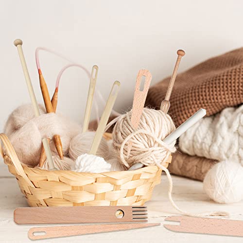 Snapklik.com : 17Pcs Wood Hand Loom Stick Set,Weaving Loom Tool, Wooden ...