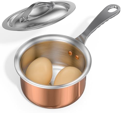 Amazon.com: Macevia Mini Sauce Pan with Lid,Copper Butter Warmer Pan ...