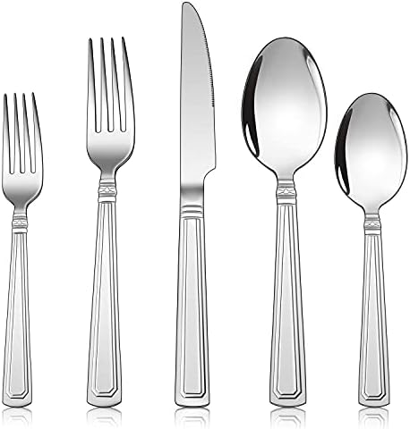 Amazon.com | Sagler 20-Piece Flatware Set - heavy duty flatware sets ...