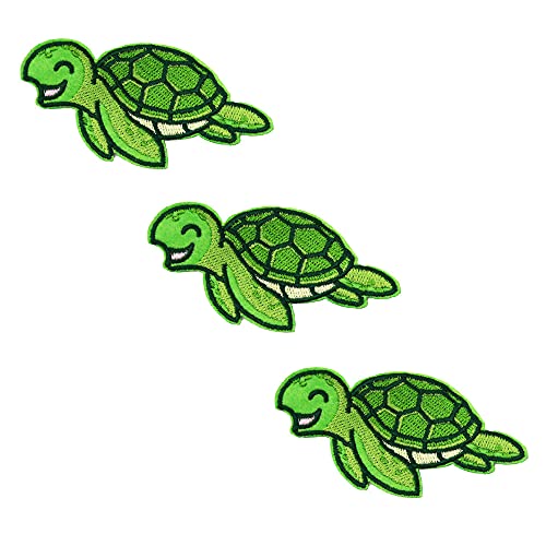 Amazon.com: Set of 3 Sea Turtle Embroidered Iron On Patches : Arts ...