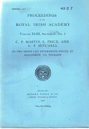 On Two Short Cist Interments Found at Ballybrew, Co. Wicklow: Martin, C ...