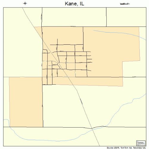 Large Street & Road Map of Kane, Illinois IL - Printed poster size wall ...