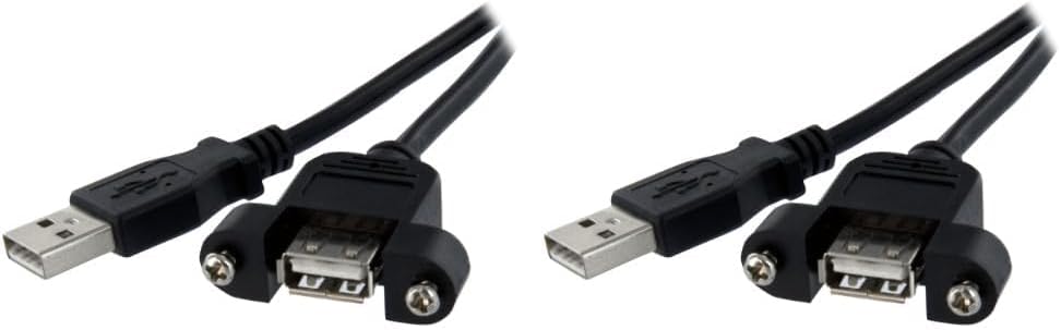 Amazon.com: StarTech.com 1 ft Panel Mount USB Cable A to A - F/M - USB ...