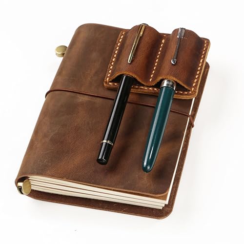 Amazon.com: Handmade Leather Refillable A6 Travelers Notebook Cover, A6 ...