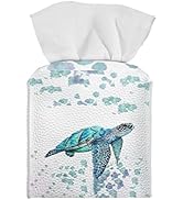 Amazon.com: Jiueut Watercolor Sea Turtle Tissue Holder Square Tissue ...