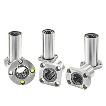 Flange Linear Bearing 3pc LMK6/8/10/12/16UU Square LMF8UU Round LMH8UU Oval Flange Linear ...