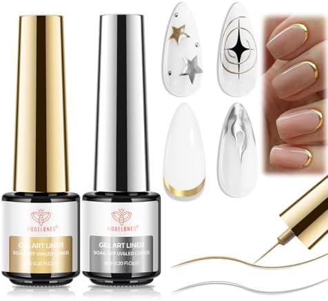 Amazon.com : GAOY Metallic Silver Gel Nail Polish Art Liner, 8ml 3D ...