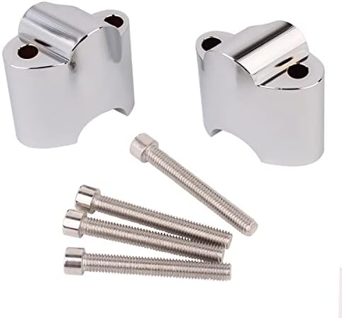 Amazon.com: FTKDMT Chrome 1" Handlebar Riser Clamp Handlebar Mount ...