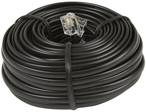 Red Champion Telephone Line Cord, Modular Jack Rj11 Cable 6P4C Male To ...