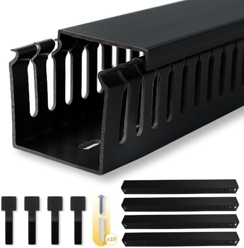 Amazon.com: Wire Duct Kit, Open Slot Cable Duct Management Raceway ...