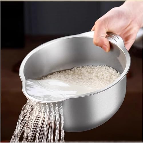 Amazon.com | Japanese Rice Washing Bowl with Side and Bottom Drainers ...