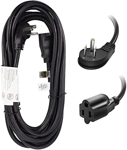 Elecan Flat Plug Extension Cord 15 Ft with Slim Space-Saving Plug ...