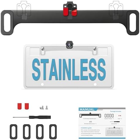 Amazon.com: Backup Camera License Plate Mount - Upgrade Patent Design ...