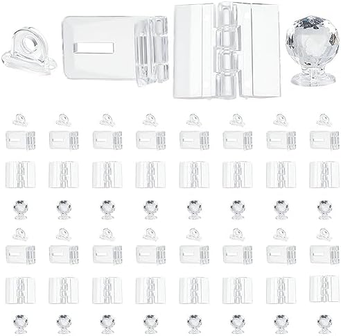 WEBEEDY 40pcs Small Hinge Acrylic Hinges Enclosures Lock and 20pcs Mini ...