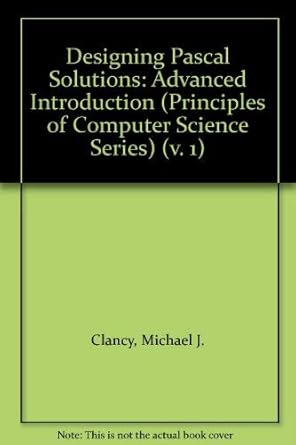 Amazon.com: Designing Pascal Solutions: A Case Study Approach ...