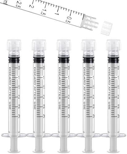 Amazon.com: 3mL Luer Lock Syringes without Needle - Syringe with Cap ...