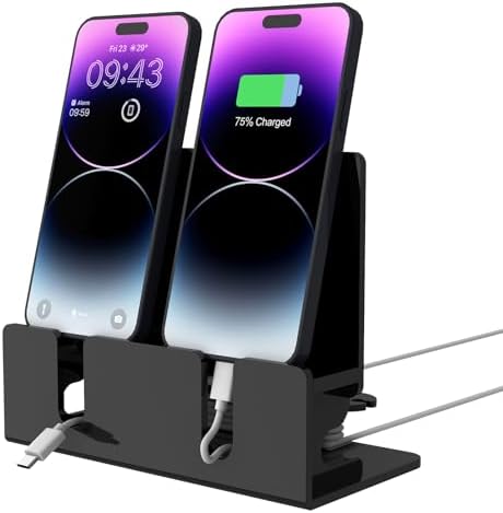 Amazon.com: CaSZLUTION Dual Phone Holder Organizer Stand for 2 Phones ...